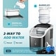 Euhomy IM005C1BL Black Countertop Portable Cube Ice Maker With External ...