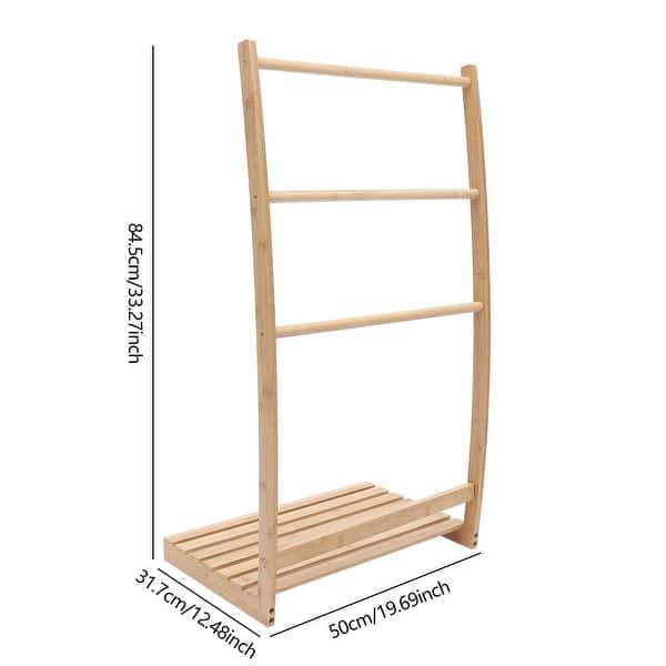 Bamboo Freestanding 3-Tiers Towel Rack Bathroom Towel Stand - Bed Bath ...