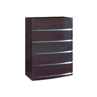 HomeRoots 32" Exquisite Wenge High Gloss Chest - Bed Bath & Beyond ...
