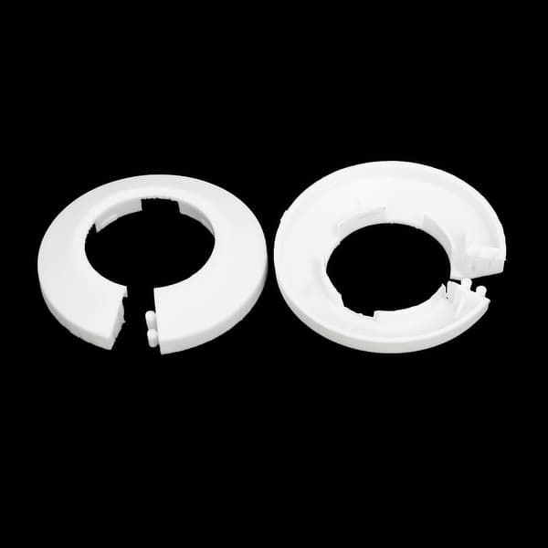 32mm Plastic Wall Flange Radiator Water Pipe Cover White 4pcs - 32 ...