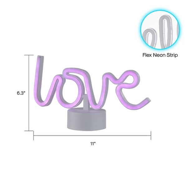 Neel Battery-Powered Neon Sign For Living Room -Purple - Lilac - Bed ...