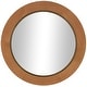 Brown Wood Fluted Room Wall Mirror with Scalloped Edge - Bed Bath ...
