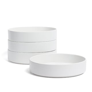 over&back Stackable 40oz Semi-Matte Stoneware Dinner Bowls - Bed Bath ...
