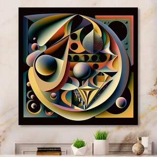Designart "Playful Imaginary Landscapes I" Modern Geometric Canvas Wall ...