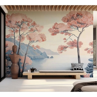 Peel & Stick Landscape Wall Mural - Pastel Horizon by Water - Bed Bath ...