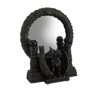 Bronze Finished Gothic Gargoyle Table Mirror 9 Inches Tall - Bed Bath ...