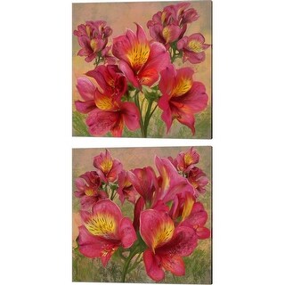 Anthony Christou 'Pink Orchid Bloom' Canvas Art (Set of 2) - Bed Bath ...