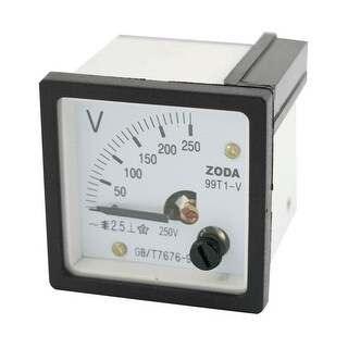 AC 0-250V Class 2.5 Square Analog Volt Panel Mount Meter Gauge - AC 0 ...