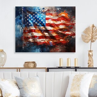 Designart "Modern USA Flag I" Flag Metal Wall Art - Bed Bath & Beyond ...