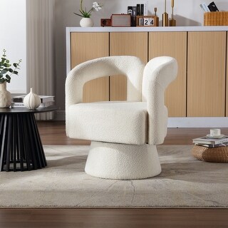 360 Degree Swivel Cuddle Barrel Accent Chairs Round Armchairs Fluffy ...