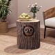 COSIEST Outdoor Wood Tree-Trunk Log Stool - Bed Bath & Beyond - 34630918