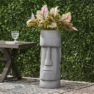 Outdoor Flower Planter Cast Stone Planter Pot Large Garden Decor Statue ...