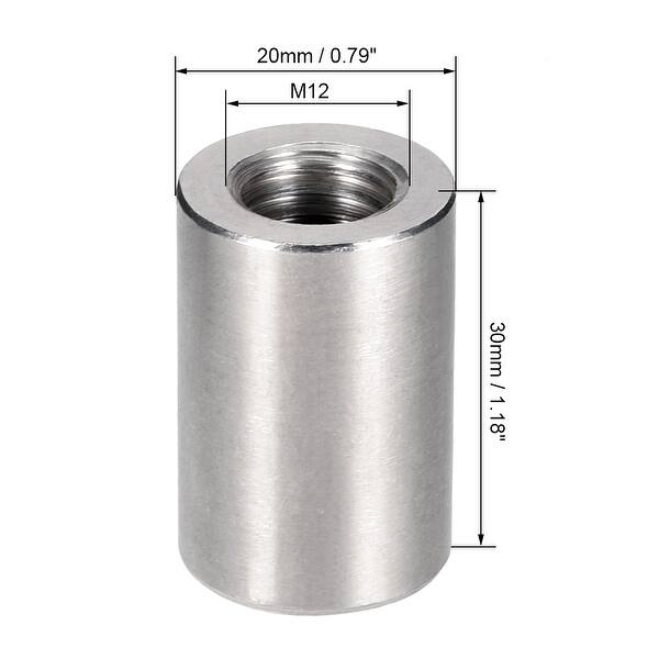 Round Connector Nuts M12x30mm Hgt Sleeve Rod Nut Stainless steel 5Pcs ...