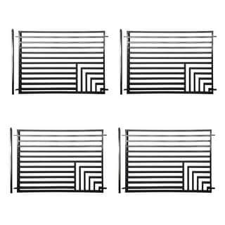 ALEKO 4-Panel Steel Fence Kit – Florence Style – 8x5 ft. Each - Bed ...