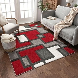 Well Woven Modern Geometric Color Block Area Rug - Bed Bath & Beyond ...