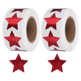 1000Pcs Shiny Star-Shaped Stickers 1 Inch Self-Adhesive Label - Bed ...