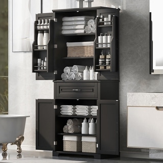 Roomfitters Bathroom Storage Cabinet with Doors and Drawer Adjustable ...