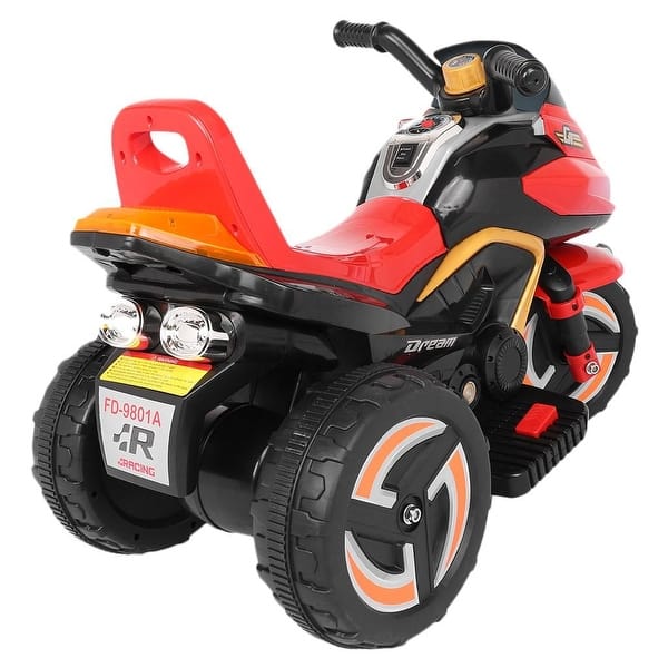 Kids Motorcycle 6v Battery Powered Motorcycle Toy Headlights&Music Red ...