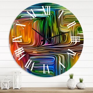 Designart 'Colour Fusion III' Modern wall clock - Bed Bath & Beyond ...