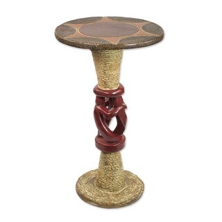 Handmade Three Dancers Cedar wood accent table (Ghana) - Bed Bath ...