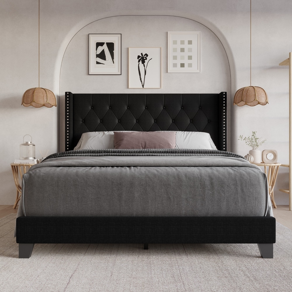 leather queen size bed frame