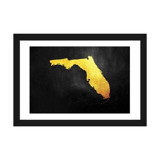 iCanvas "Florida Gold Map" by Adrian Baldovino - Bed Bath & Beyond ...