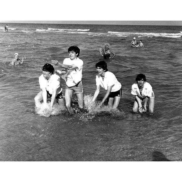 The Beatles splashing water at a beach Photo Print - Bed Bath & Beyond ...