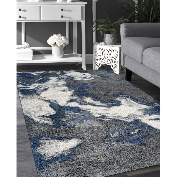 Noori Rug Lux Blake Abstract Modern 2-inch Thick Shag Rug - Bed Bath ...