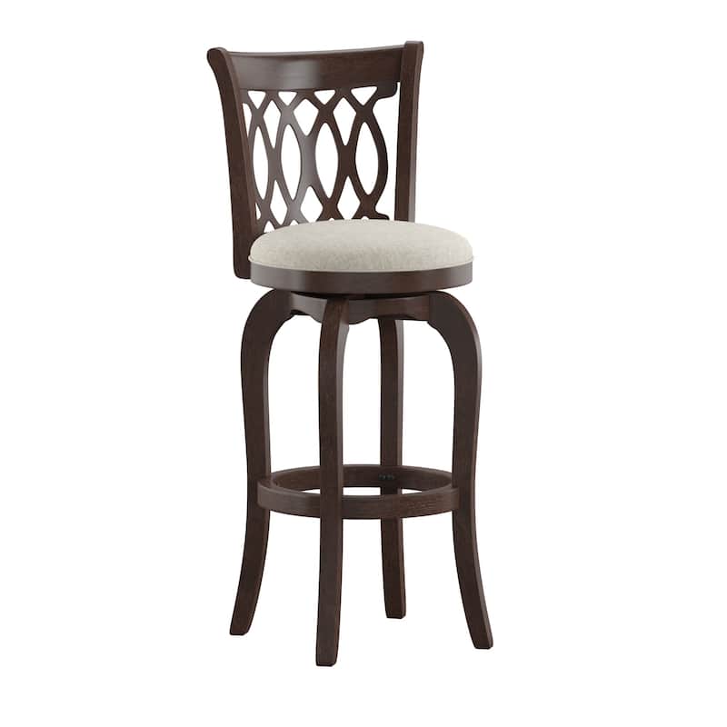 Verona Linen Scroll-back Swivel 29-inch Bar Stool by iNSPIRE Q Classic ...
