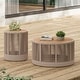 Rustic Coffee Table & Side Table, Acacia Wood, Woven Rope - Bed Bath ...