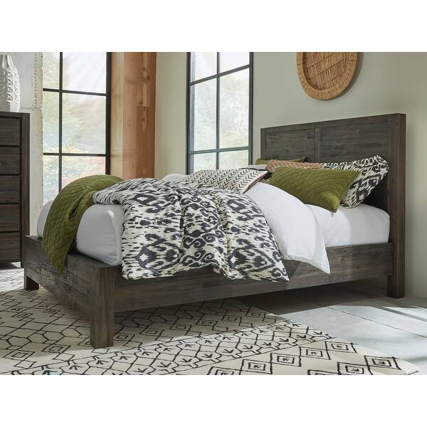 Savanna Solid Wood Platform Bed in Coffee Bean - Bed Bath & Beyond ...