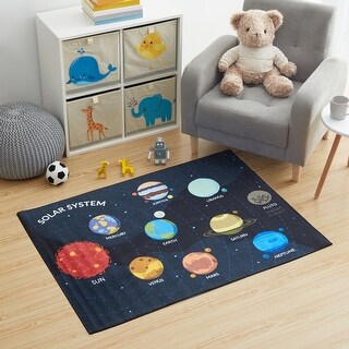Hopscotch Solar System Educational Indoor Playmat Rug - 36" x 48" - Bed ...