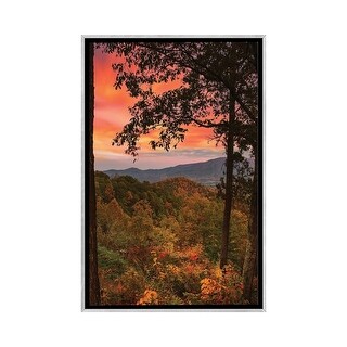 iCanvas "Fall Sunset In Smoky Mountains" by Dan Sproul Framed - Bed ...