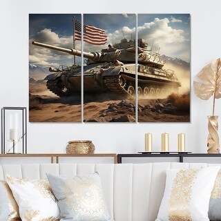 Designart "Military Tank II" Army Wall Art Living Room Set - Bed Bath ...