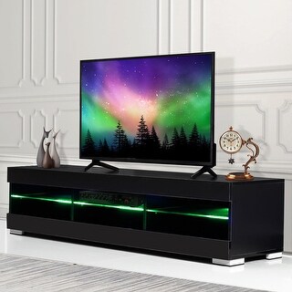 57'' TV Stands W/LED Lights for TVs up to 65" Television Console ...