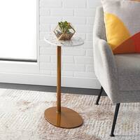 Oval C Shaped Table End Table, White - On Sale - Bed Bath & Beyond ...