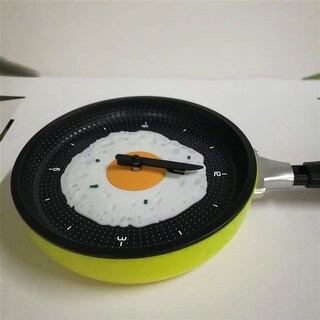Creative Living Room Poached Egg Pan Wall Clocks Home Restaurant ...