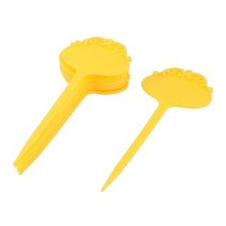Garden Plastic Flower Design Succulent Plant Name Tag Label 10pcs ...