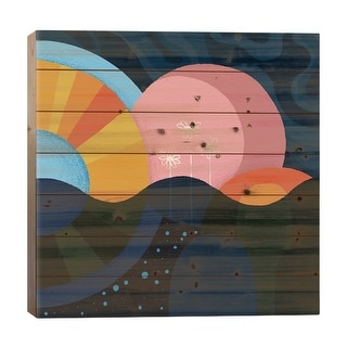 Sun And Sea Garden Print On Wood by Sarah Goone - Multi-Color - Bed ...