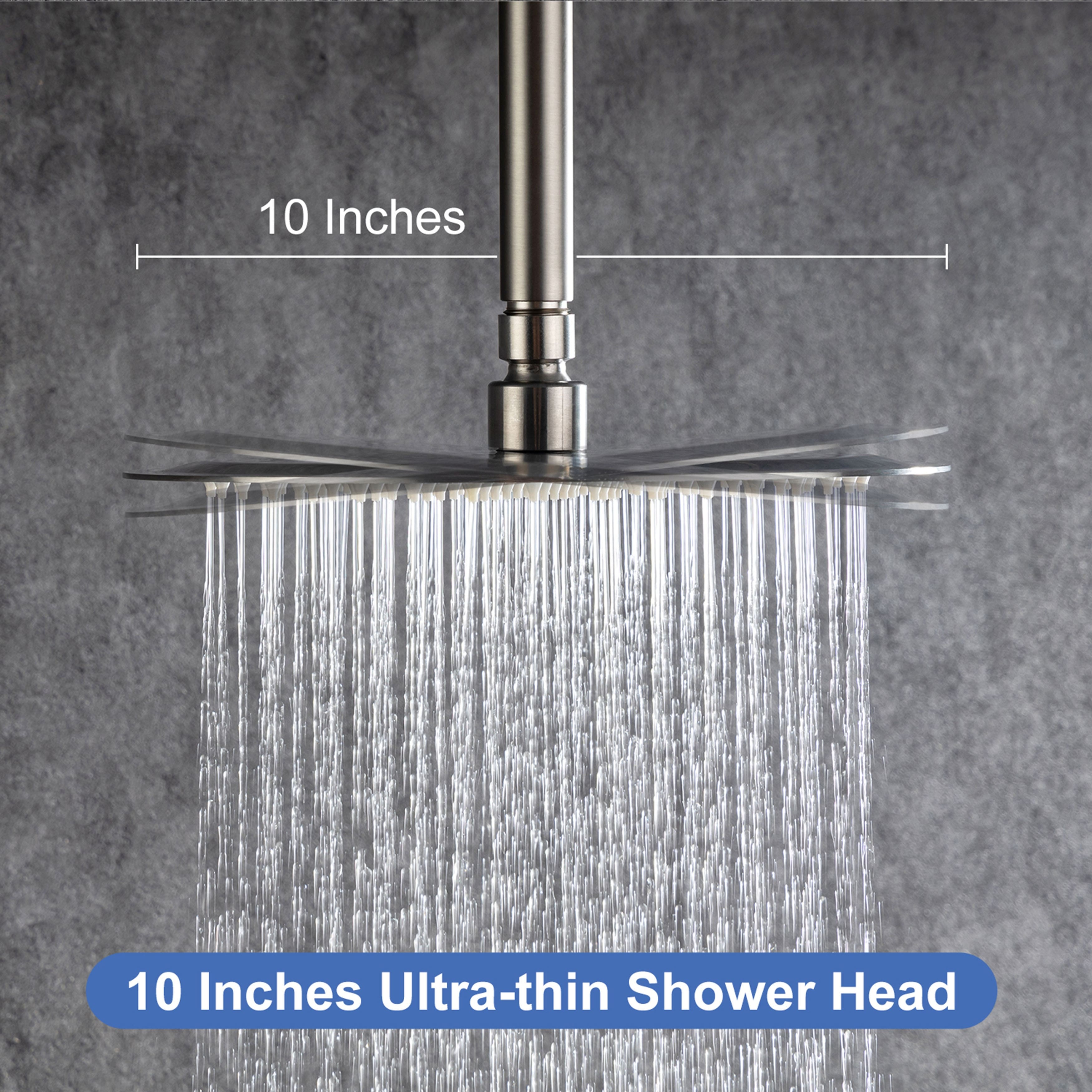 Rainlex Ceiling Mounted Rainfall Shower System Brush Nickel Bed Bath