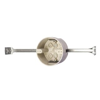 Allied Moulded 9350-UBK Fiberglass Round Ceiling Box With Bar, 4" x 2-3 ...