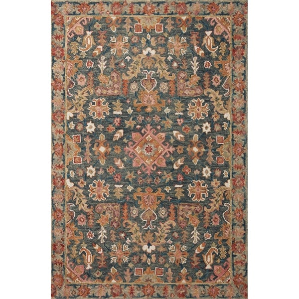 Alexander Home Madeline 100% Wool Hand-Hooked Heritage Area Rug - Bed ...