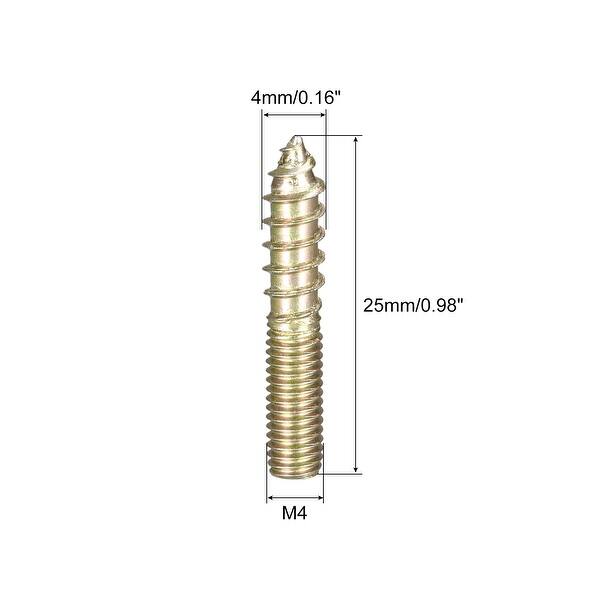 Hanger Bolts 48pcs Double Ended Thread Dowel Screws for Wood Furniture ...