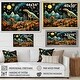 Designart "Ancient Dinosaur Legends I" Dinosaur Wall Décor Blue ...