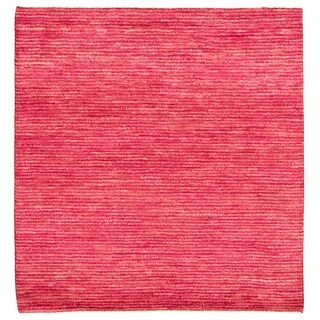 ECARPETGALLERY Hand-knotted Pak Finest Gabbeh Pink Wool Rug - 4'1 x 4'2 ...