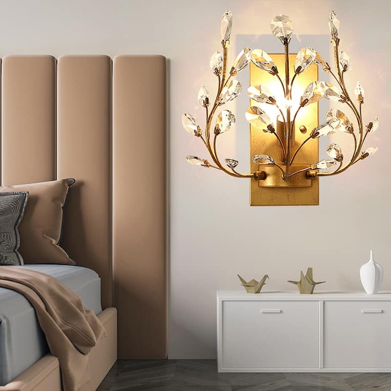 1-Light Gold Corner Wall Light Metal Wall Lamp Sconce - Bed Bath ...