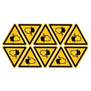 Triangle Beware of Pinching Hands Remind Warning Sign Self Adhesive ...