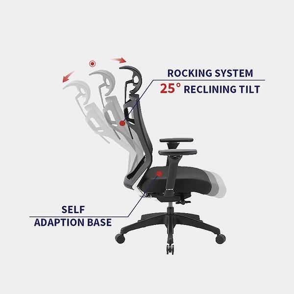 Colby Modern Black Height Adjustable Ergonomic Desk Chair by Furniture of America On Sale Bed Bath Beyond 33701790