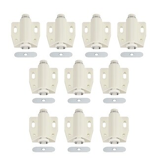 Touch Catch Magnetic Press Latch for Cabinet Door Cupboard White 10pcs ...
