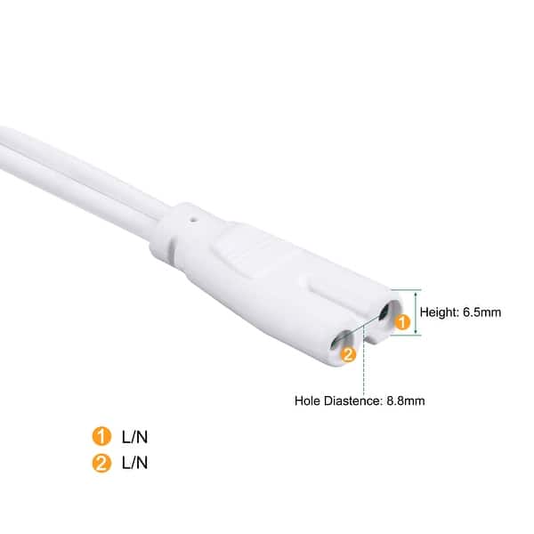 T5 T8 LED Tube Extension Cable 2 Pin 20CM Cord LED Light Tube Fixture ...